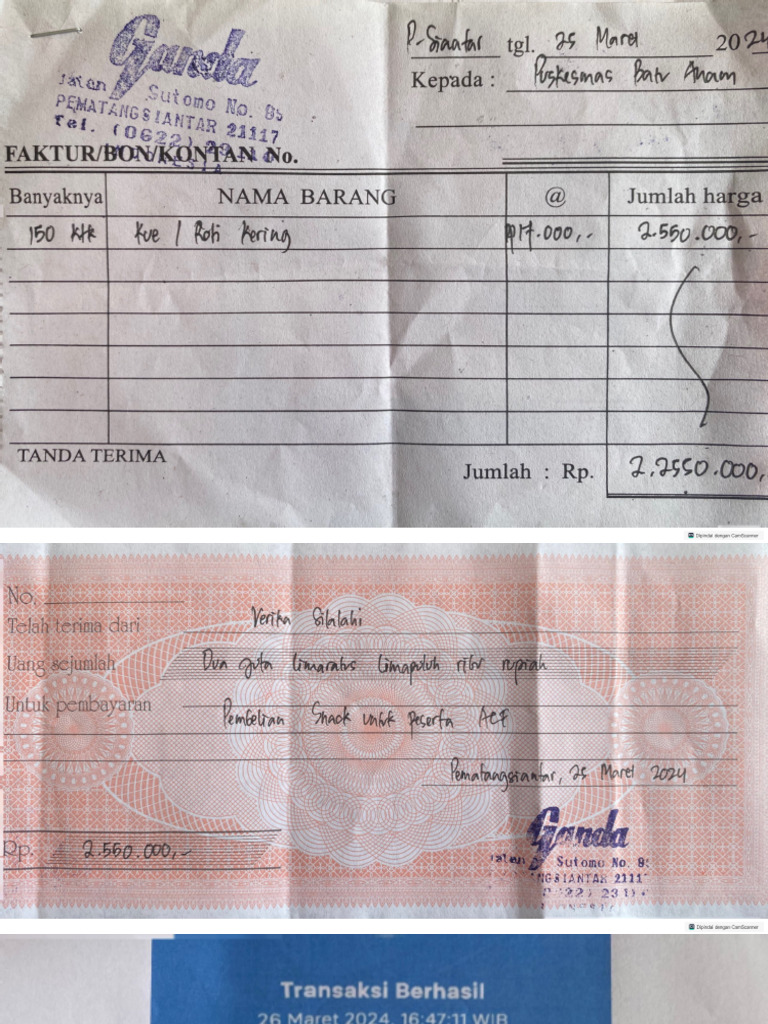 SPJ Snack Peserta & Petugas ACF-1 | PDF