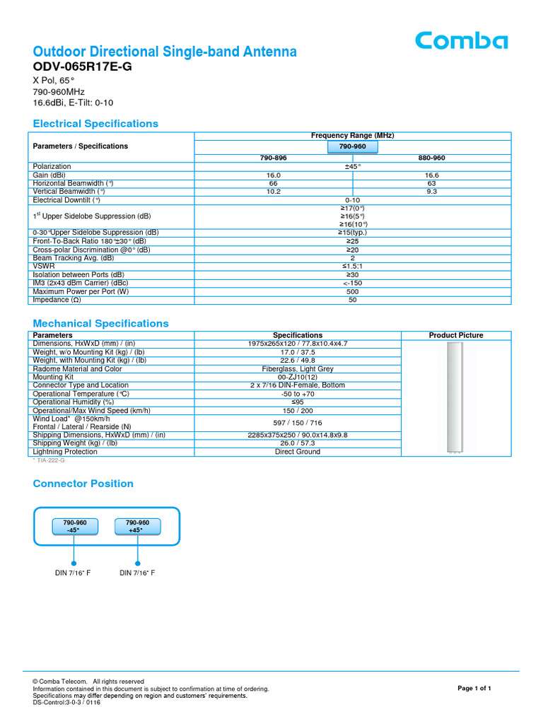 ODV-065R17E-G | PDF | Telecommunications Engineering | Waves