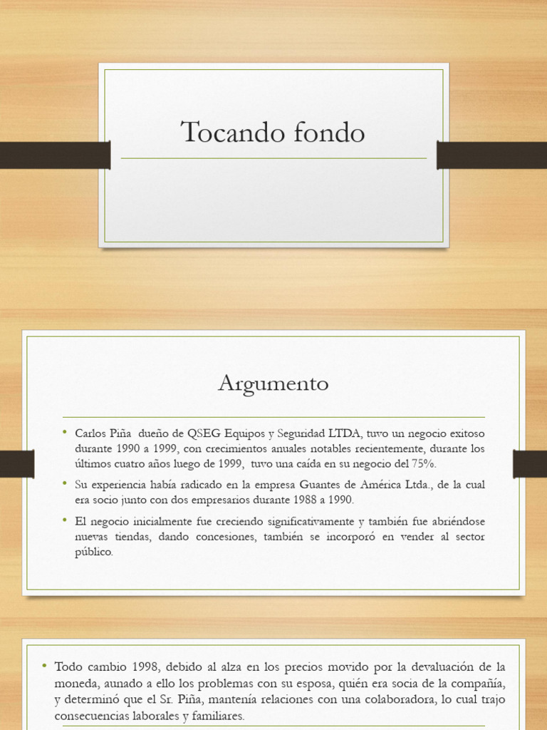 Diapositivas Tocando Fondo | PDF | Negocios | Derecho