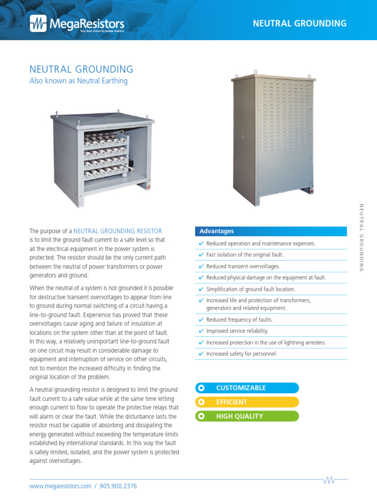Neutral Grounding | PDF | Resistor | Transformer