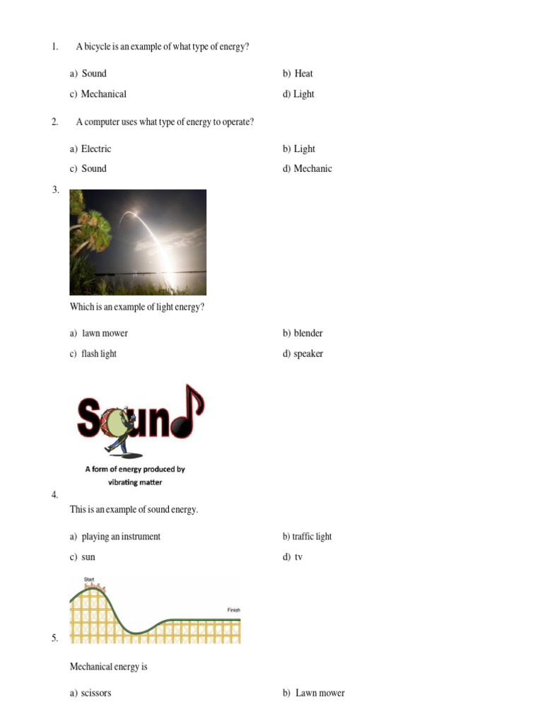 GRADE 4, science Energy | PDF | Light | Kinetic Energy