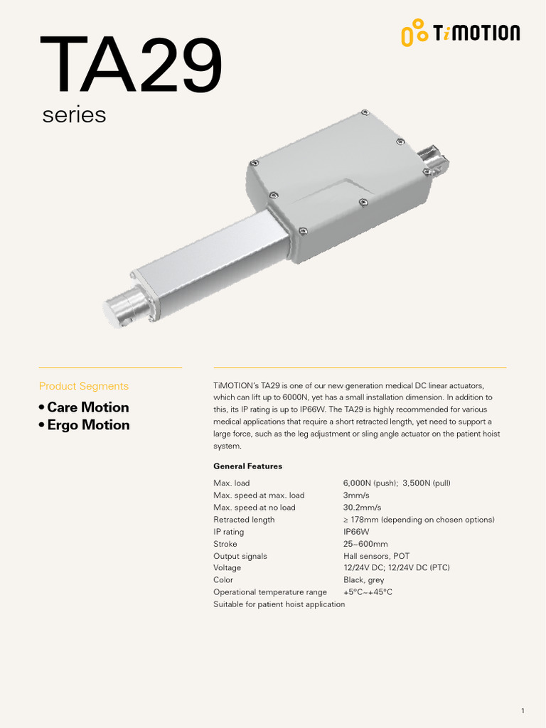 DataSheet TA29-M EN | PDF | Actuator | Electrical Components