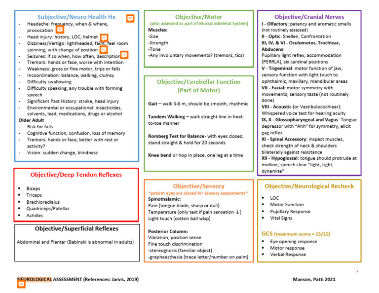 Neuro Assessment Study Map 2021 | PDF | Neurology | Neuroscience