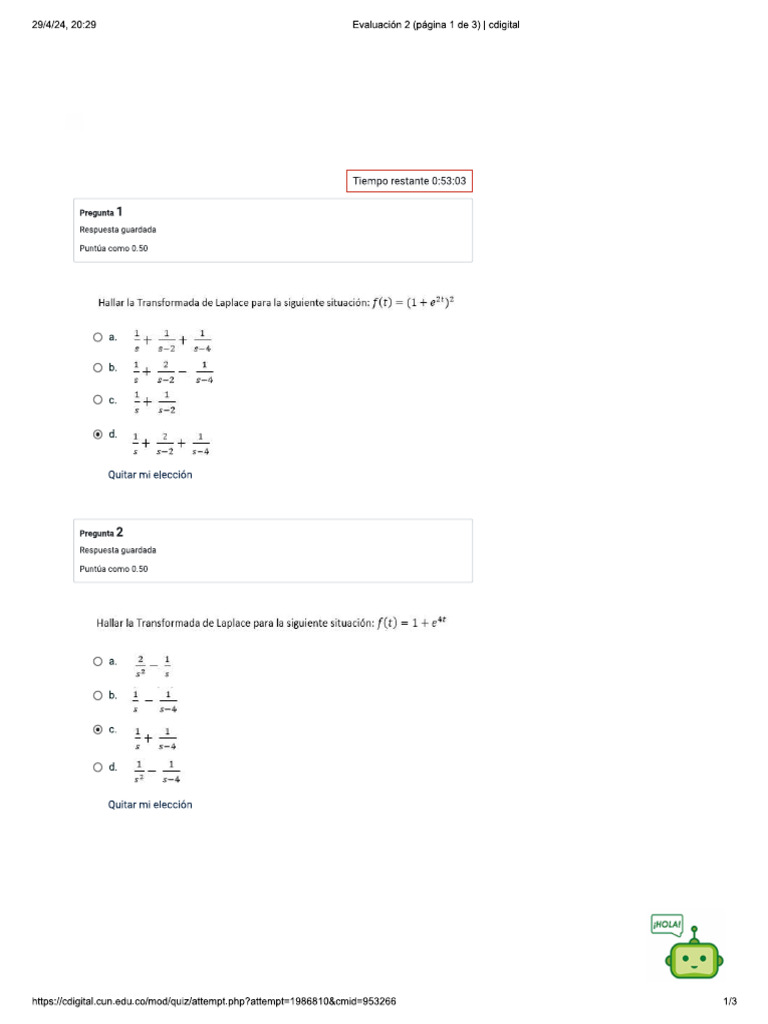 Parcial 2 Matematicas Pag 1 | PDF