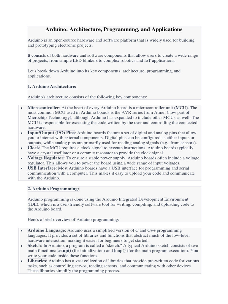 Arduino Intro | Download Free PDF | Arduino | Microcontroller