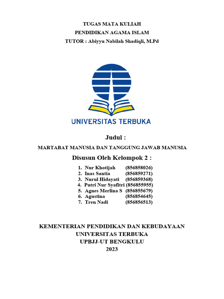 Contoh Cover Tugas Pai Ut | PDF