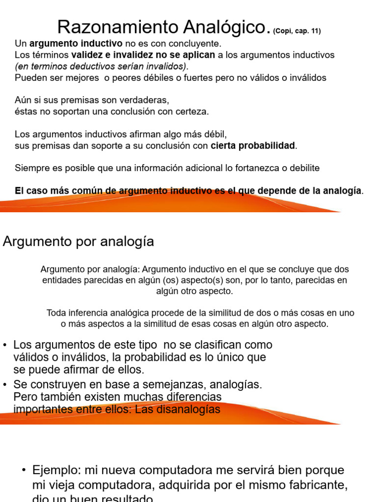 Analogía Cap11 Copi 20024 | PDF | Argumento | Analogía