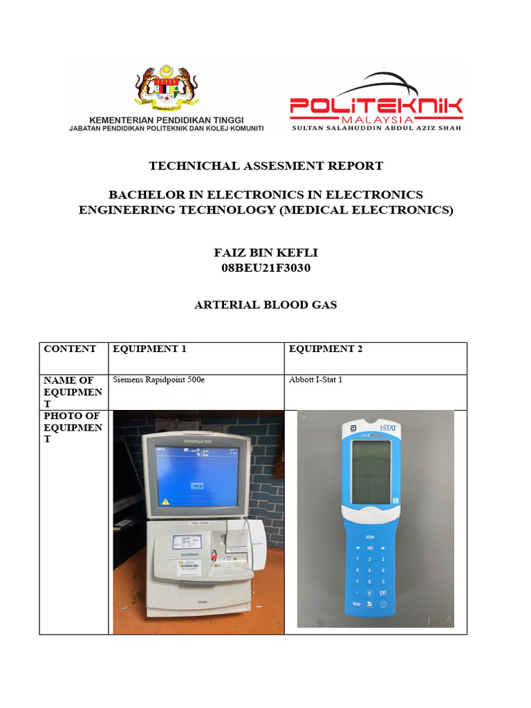 Comparison Abott I Stat 1 and Rapid Point 500e | PDF | Abbott ...