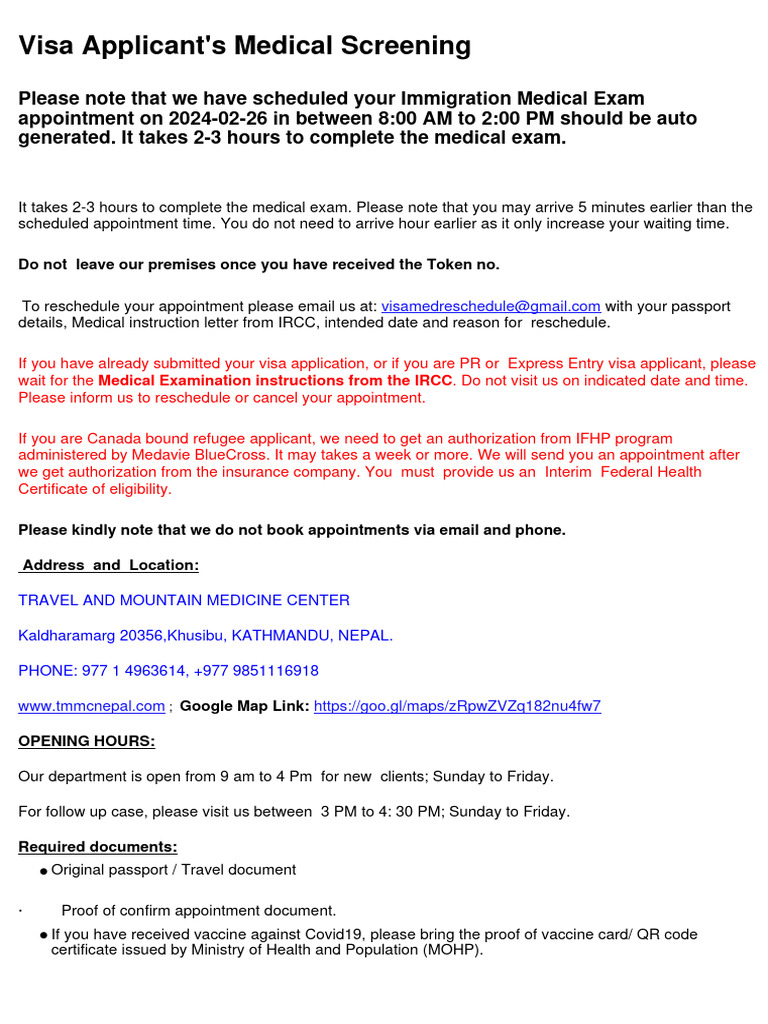 Booking Report | PDF | Physical Examination | Travel Visa