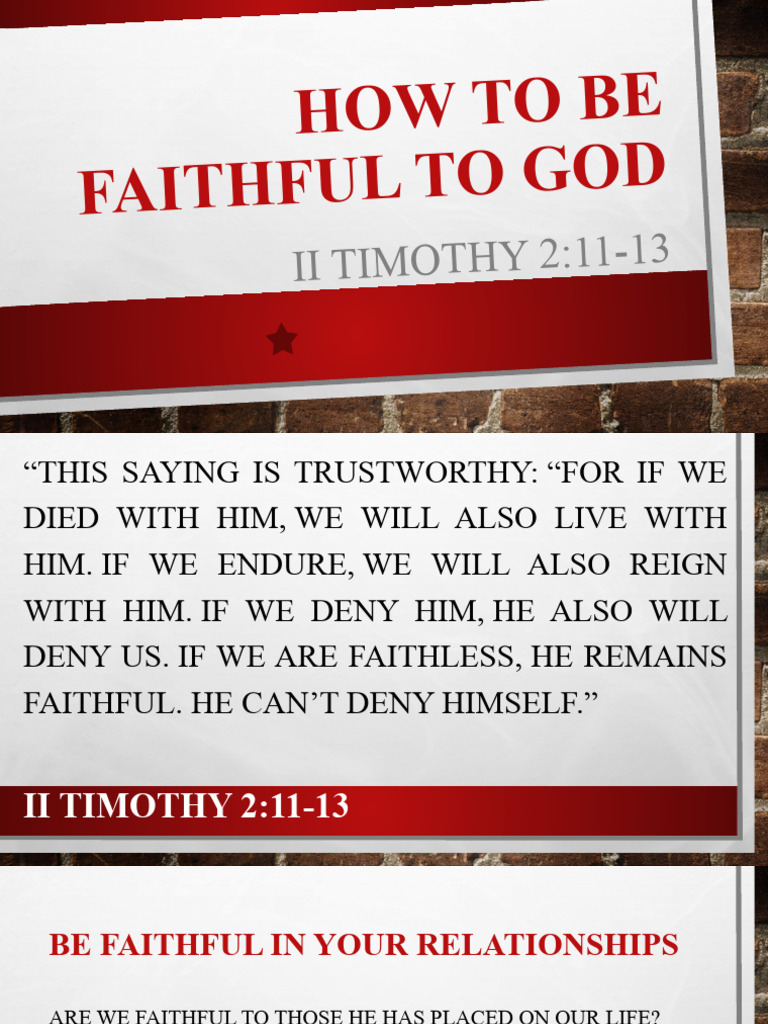 How To Be Faithful To God | Download Free PDF | Tithe | Bible Content