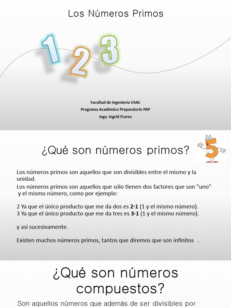 Numeros Primos | PDF | Métodos y materiales de enseñanza