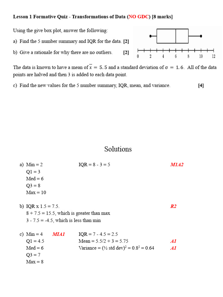 Unit 5 Formative Quizzes (SL AA) | PDF | Function (Mathematics ...