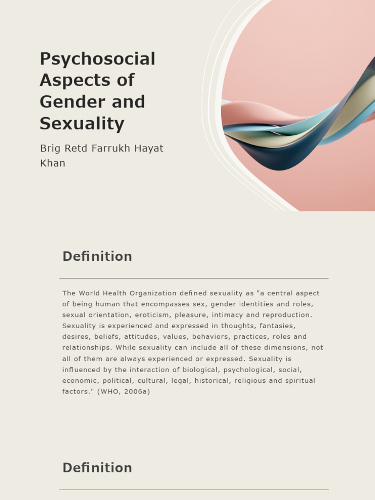 Psychosocial Aspects of Gender and Sexuality Final | PDF | Sexual ...