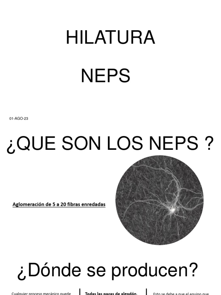 Neps - Hilatura | PDF | Polímeros | Textiles