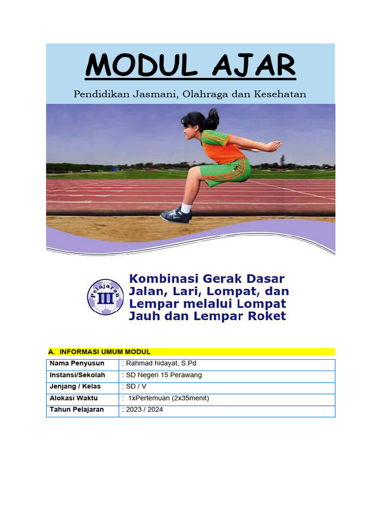 Modul Ajar Pembelajaran 3 Kelas 5 2023-2024 | PDF | Karier & Perkembangan | Pengembangan Diri