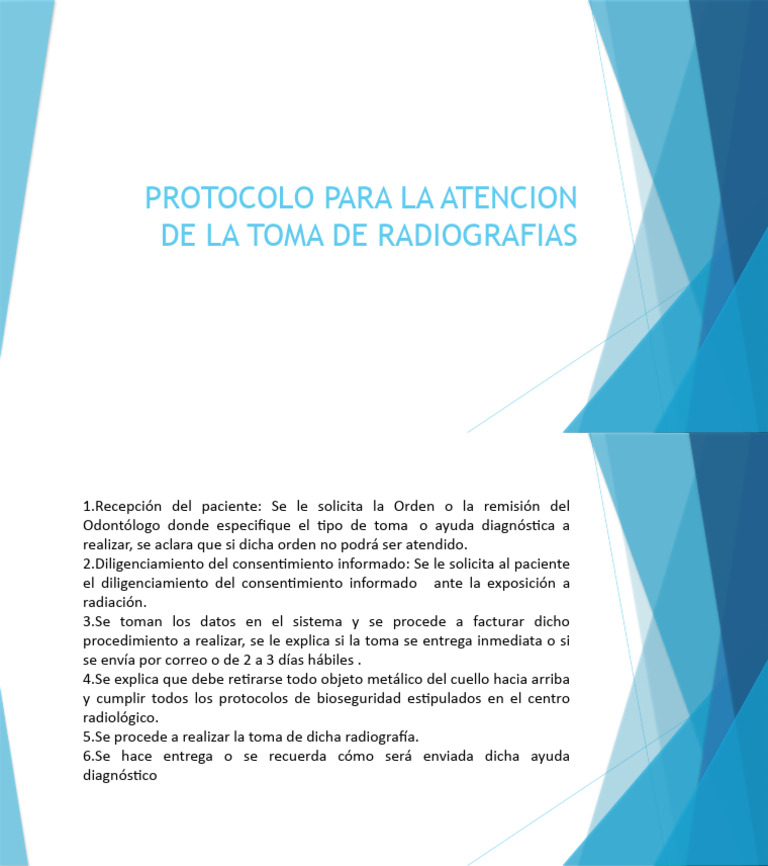 PROTOCOLO PARA LA ATENCION DE LA TOMA DE RX | PDF