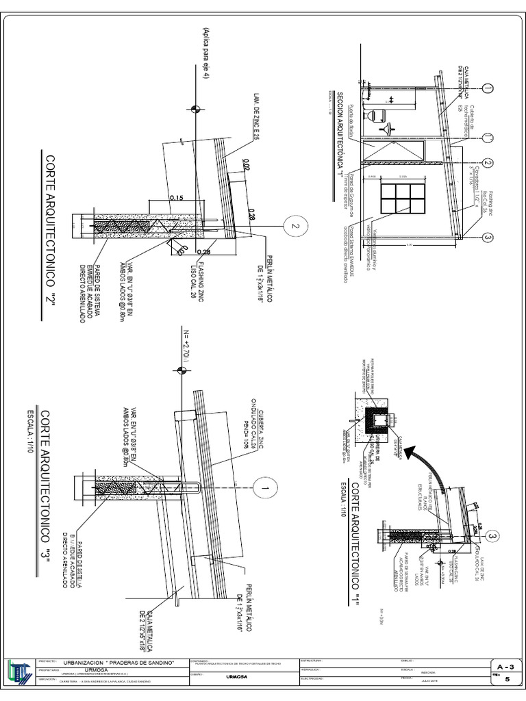 Planos de Techo y Detalles | PDF | Materiales de construcción
