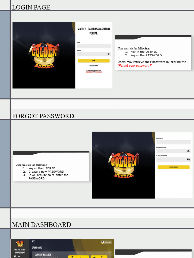 User Login and Dashboard Guide | PDF