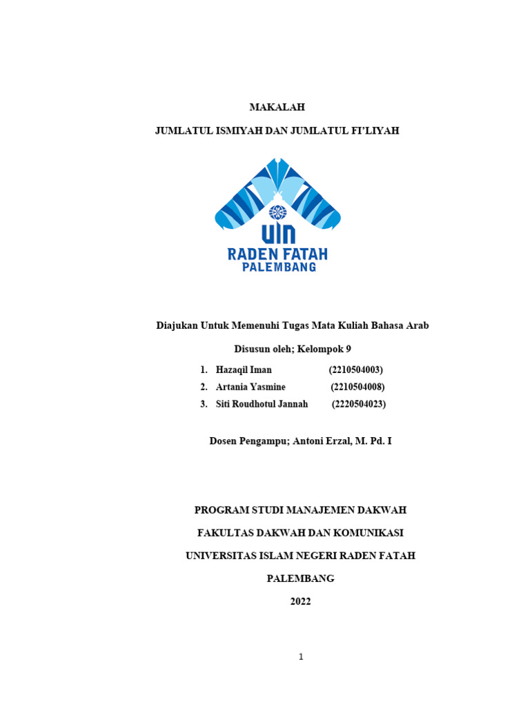 Makalah Bahasa Arab | PDF Makalah Bahasa Arab | PDF