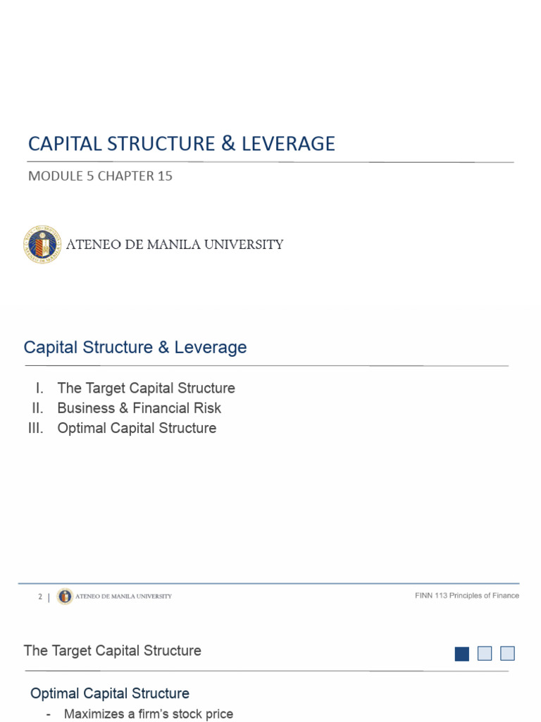 05 Ch15 Capital Structure & Leverage | PDF | Capital Structure | Economies
