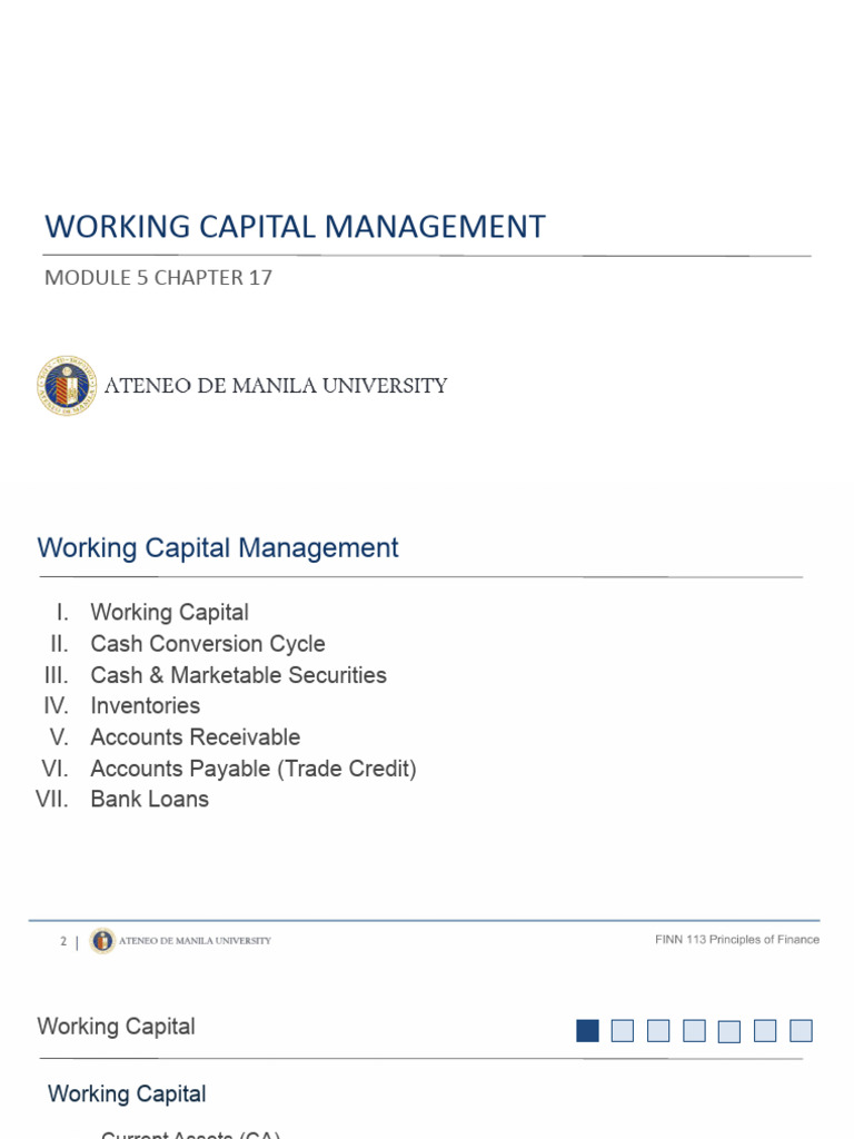 05 Ch17 Working Capital Management | PDF | Working Capital | Cash