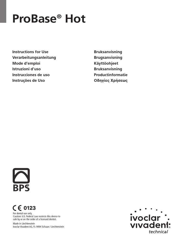 Pro Base Hot | PDF | Dentures | Plaster