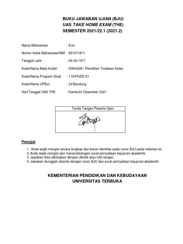 BJU - Umum PTK | PDF