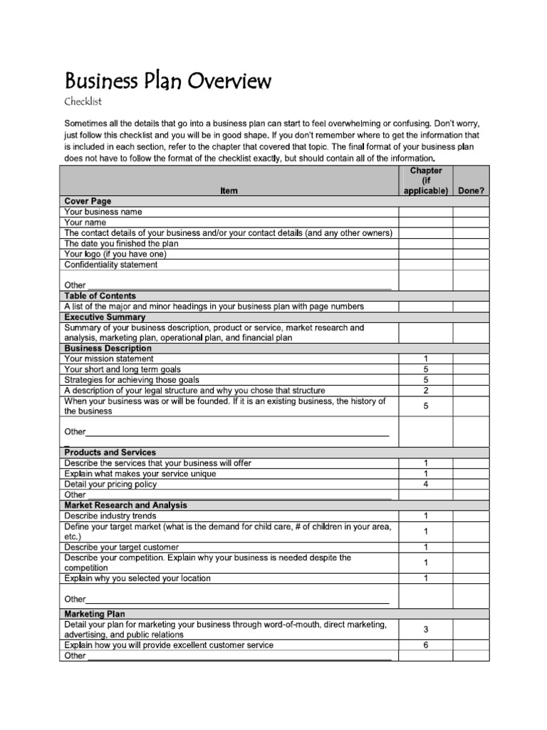 Business Plan Overview | PDF