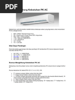 Ukuran Pipa AC Berdasarkan PK | PDF