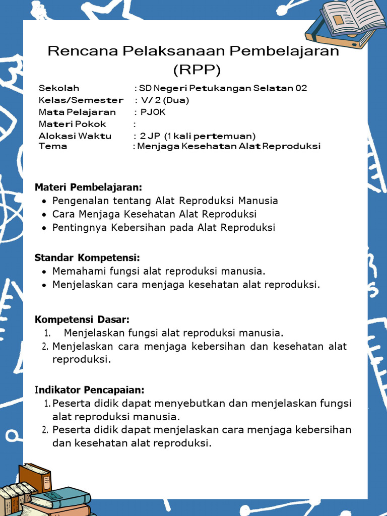 Rencana Pelaksanaan Pembelajaran (RPP) | PDF