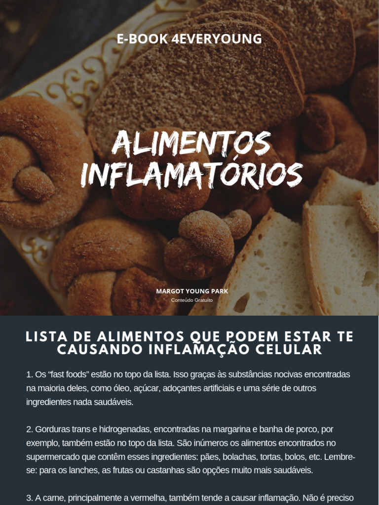 Lista de Alimentos Inflamatórios | PDF | Lacticínios | Inflamação