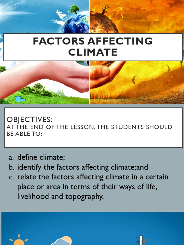 Week 5 4 Factors Affecting Climate | PDF | Atmosphere Of Earth | Oceans