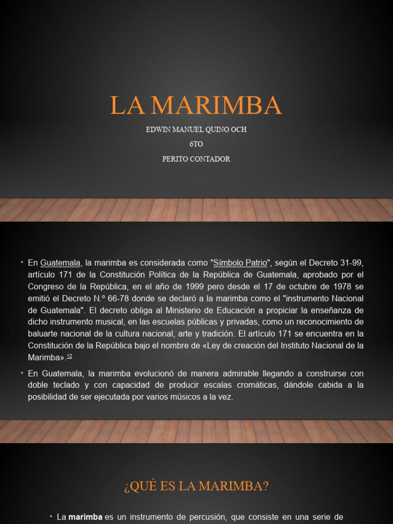 La Marimba: Símbolo Patrio de Guatemala | PDF | Musicología ...