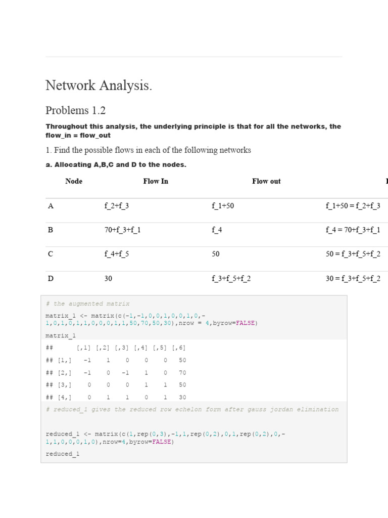 Network Analysis | PDF | Applied Mathematics