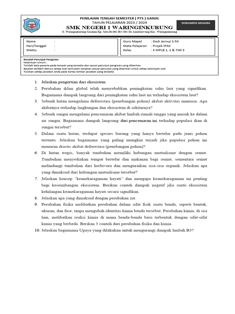 PTS Projek IPAS (Pa Dedi) | PDF