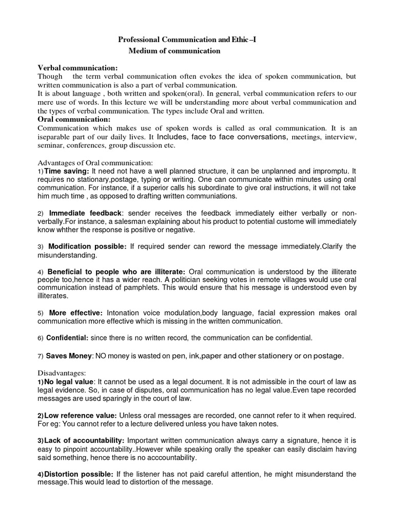 Medium of Communication | PDF | Communication | Nonverbal Communication