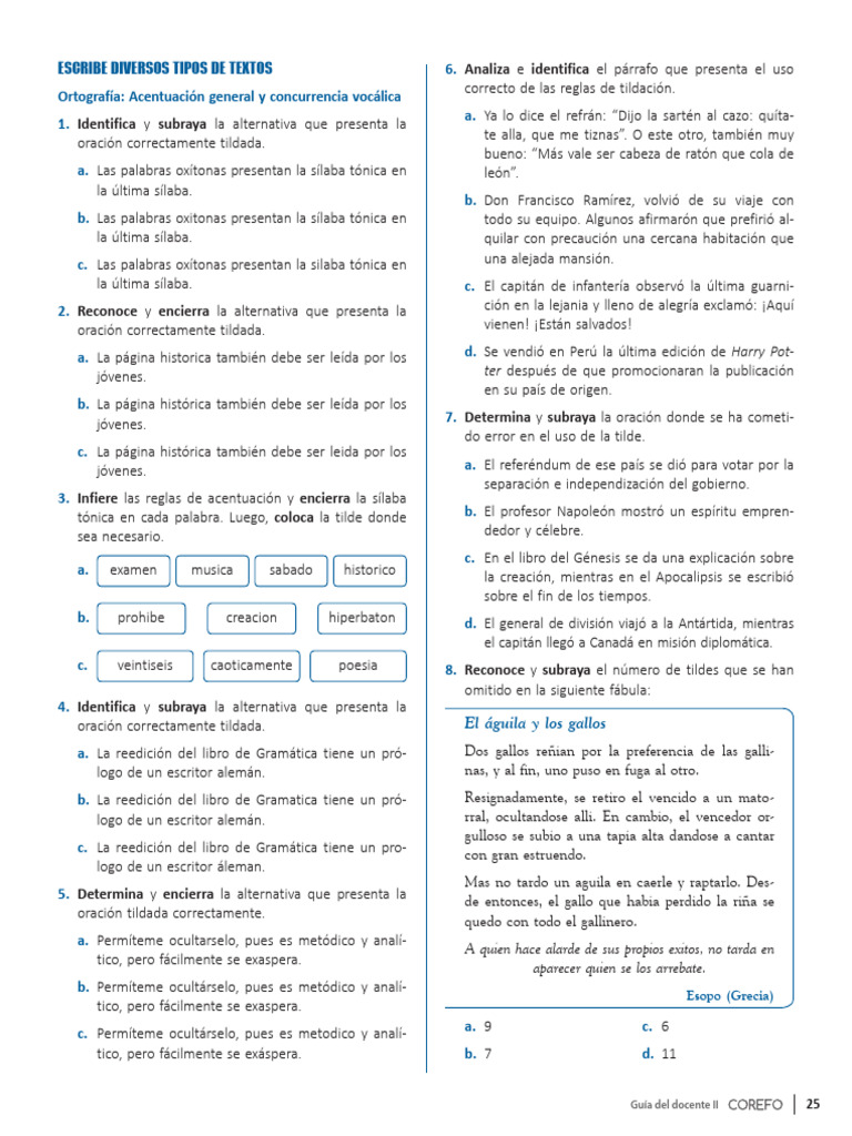 2018 - Com2s - U3 - Ficha - Ortografia - Acentuación General y ...
