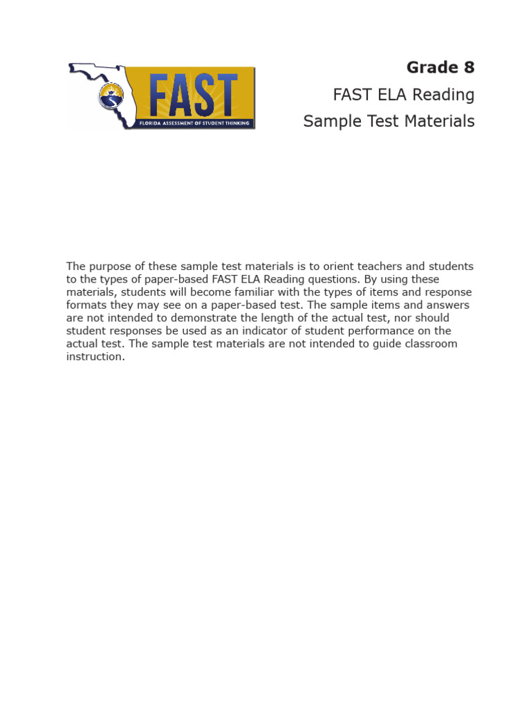 2022 - FAST Sample Items - 8R | PDF | Asteroid