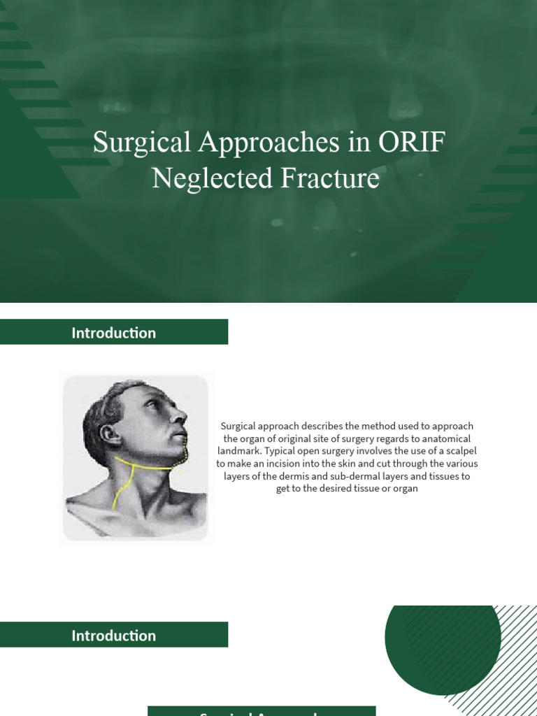 Surgical Approaches in ORIF Neglected Fracture | PDF | Sains & Matematika