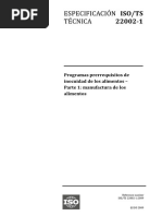 Iso TS 22002-1 2013 | PDF | Agua | Seguridad alimenticia