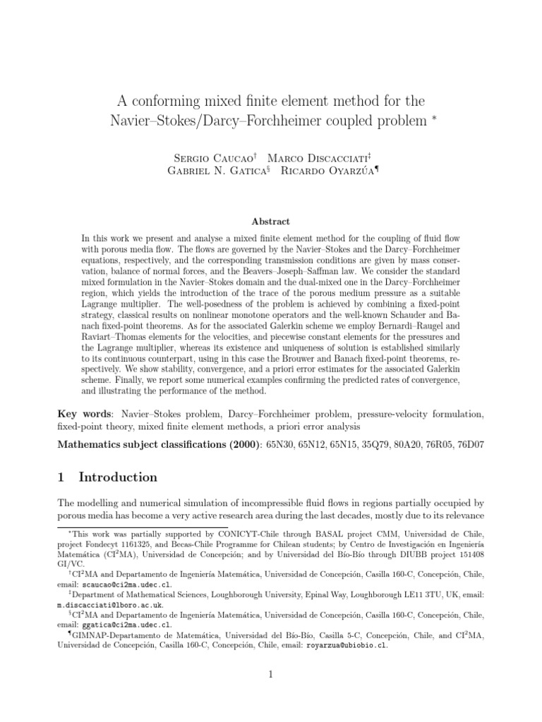 A Conforming Mixed Finite Element Method For The Navier-Stokes:Darcy-Forchheimer Coupled Problem ...