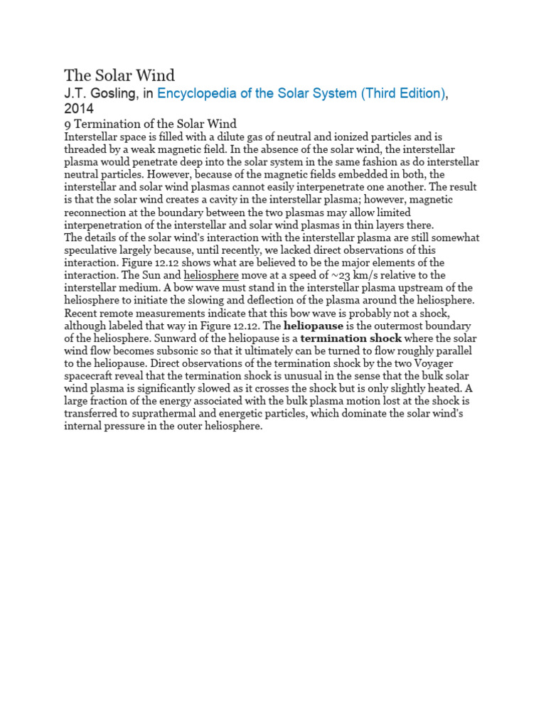 Solar Wind Space | PDF | Solar Wind | Interstellar Medium