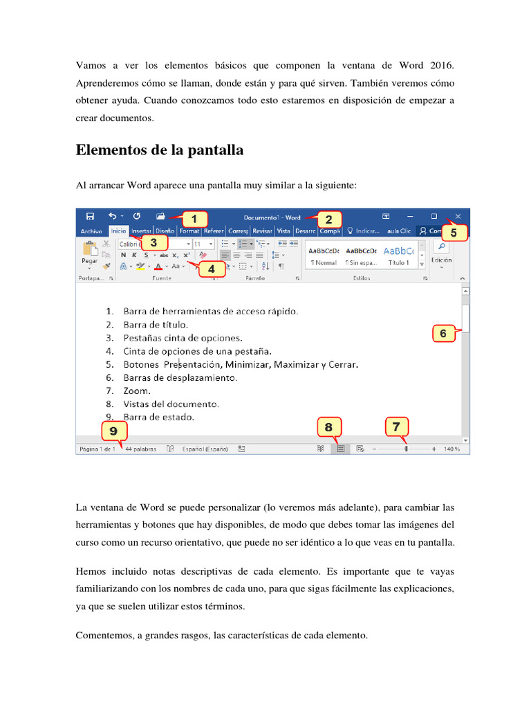 Introducción procesador de texto | PDF | Ventana (informática) | Microsoft Word