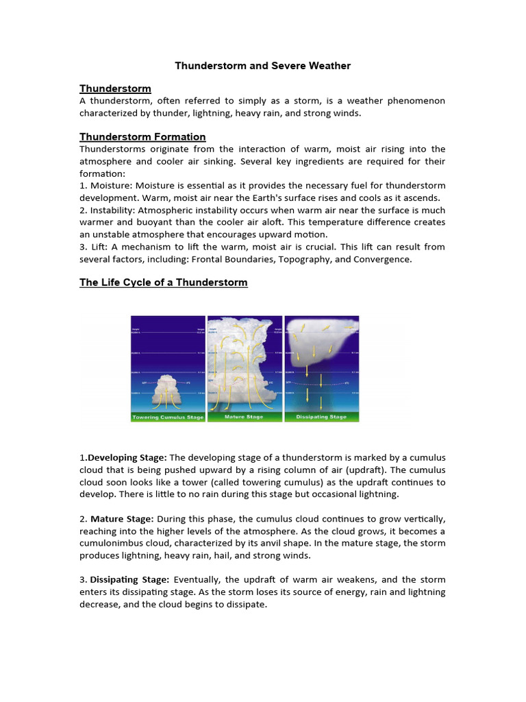 Thunderstorm and Severe Weather | PDF | Thunderstorm | Tropical Cyclones