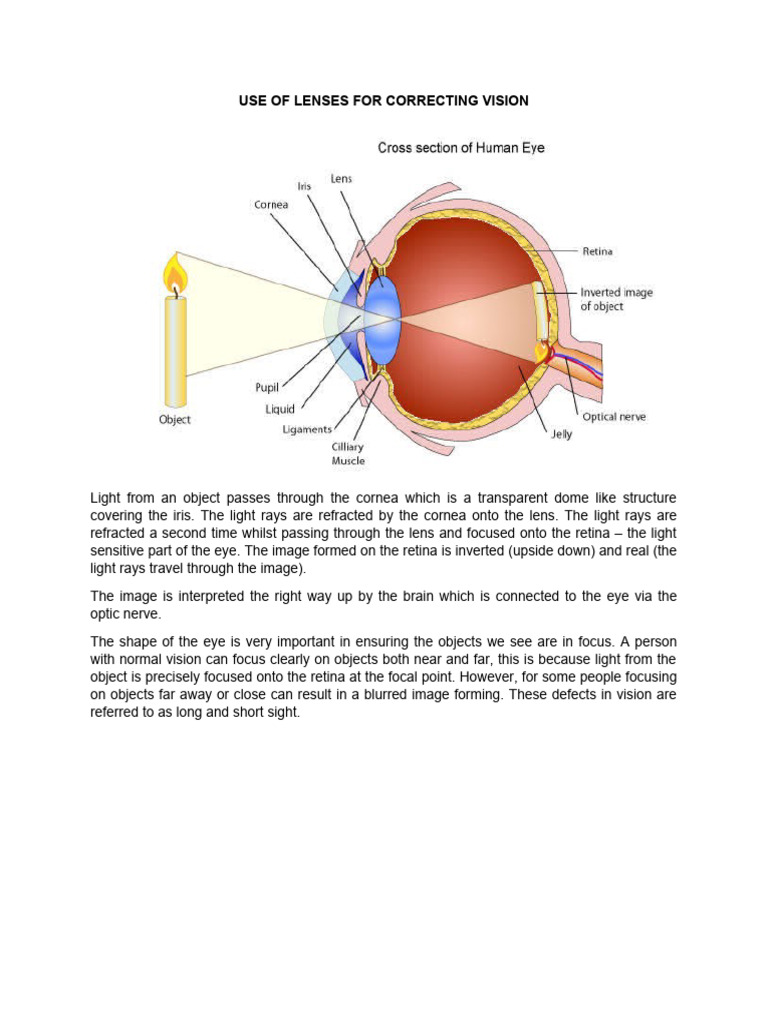 Correcting Vision with Lenses | PDF