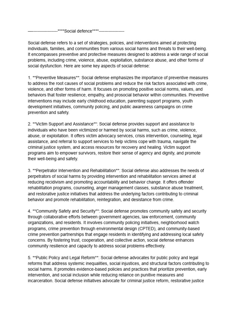 Social Defence and Correctional Services | PDF | Restorative Justice | Prison