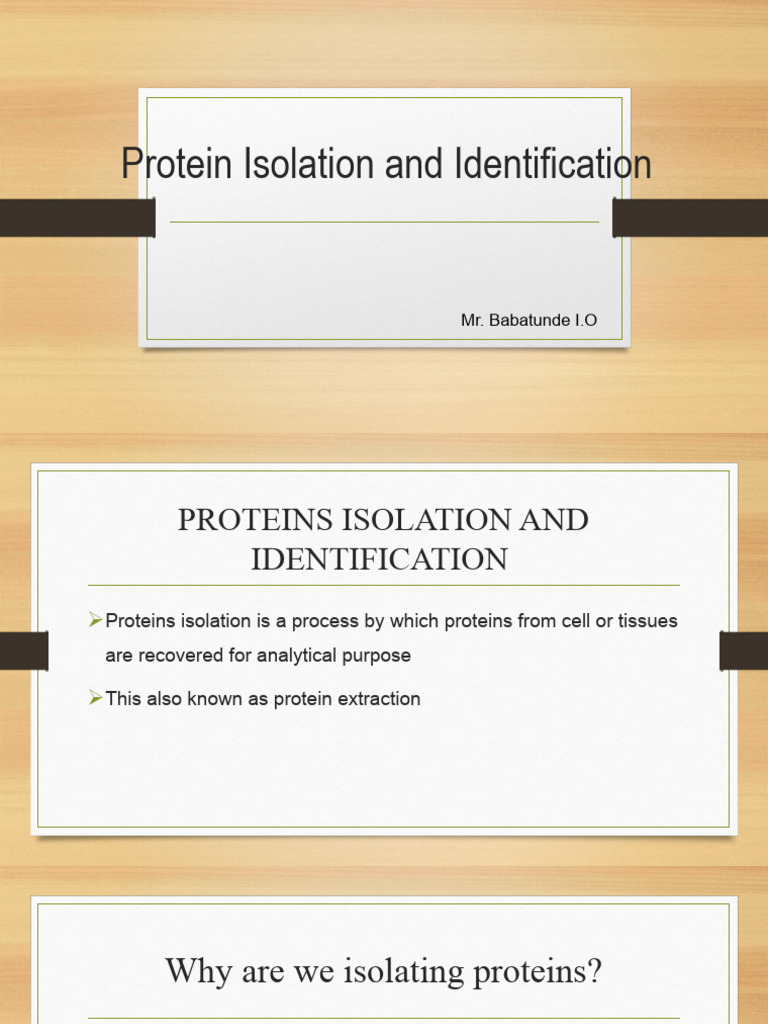 Protein Isolation Techniques | PDF | Protein Purification | Proteins
