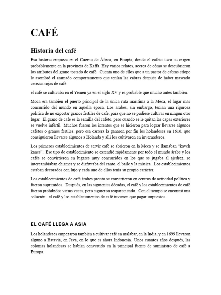 CAFÉ | PDF | café | Bebida
