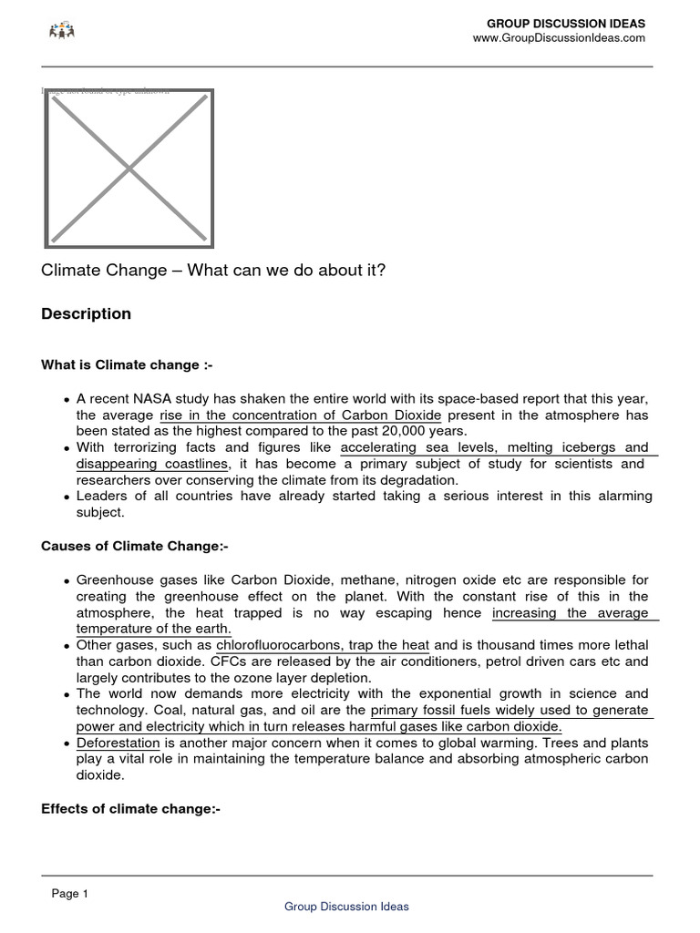 Climate Change - What Can We Do About It | PDF | Climate Change ...