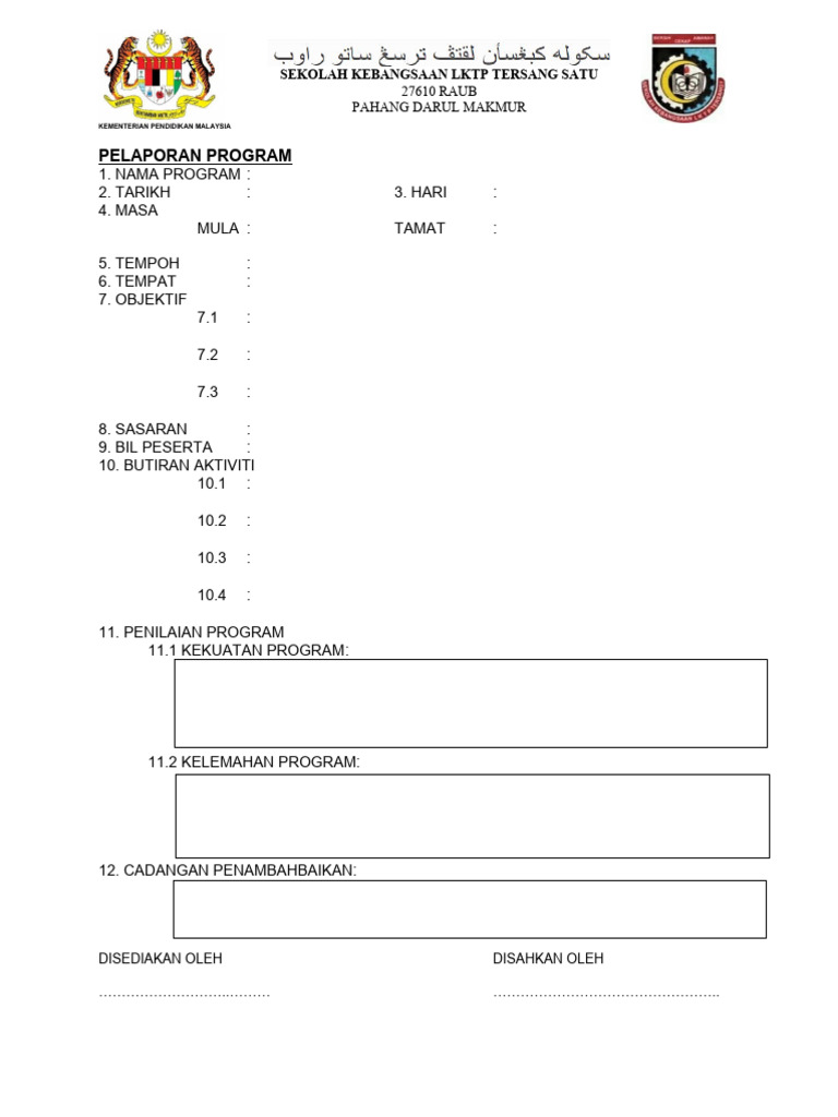 Pelaporan Program | PDF
